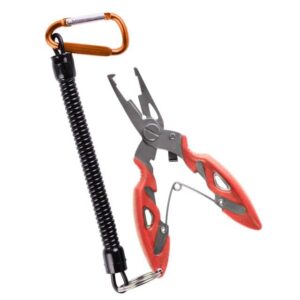 stainless steel fishing plier cutter remove hook lanyards boating ropes camping secure pliers lip grips gear tackle