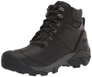 keen men's targhee 2 waterproof insulated hiking boot, black/black, 12