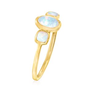 Ross-Simons Opal 3-Stone Ring in 14kt Yellow Gold. Size 5