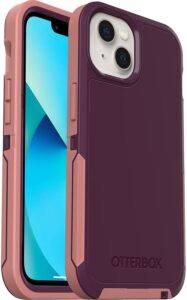 otterbox defender series screenless case with magsafe for iphone 13 (not mini/pro/pro max) non-retail packaging - purple perception - with microbial defense