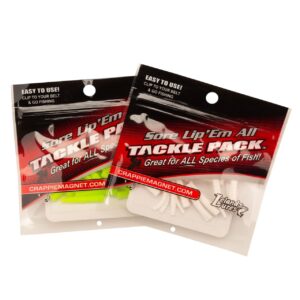 Crappie Magnet Tackle Pack Kit - Fishing Lures, Jig Hooks, Split Shots - Designed to Catch Any Fish Including Bass, Crappie, Trout and More - Portable All Species Fishing Tackle Box