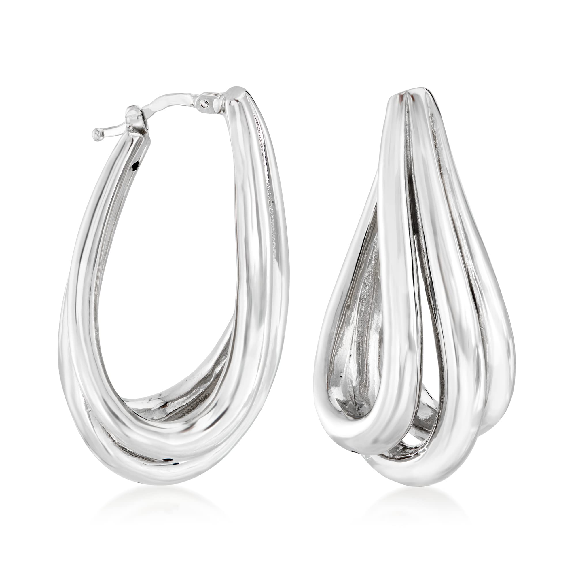 Ross-Simons Italian Sterling Silver Twisted Hoop Earrings