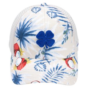 black clover island luck hat - tropical a 11 - royal/stone mesh - adjustable