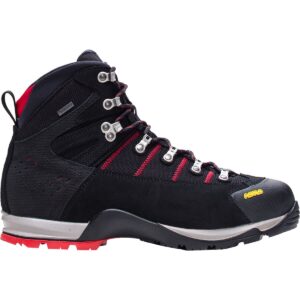 asolo men's fugitive gtx light hiking and trekking boots (black/red, 10 wide)