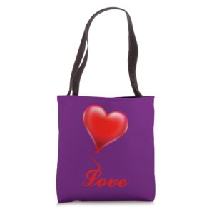 heart ballon, valentine's day women tote bag