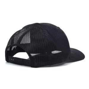 ARIAT Men's Richardson 112 Cap, Black Camo with Rubber Logo, Mesh Back, Snapback Closure, One Size