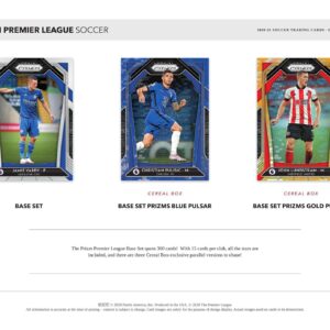 2020/21 Panini Prizm Premier League Soccer Cereal Box