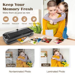 Laminator Machine, Livingpai 9-Inch Thermal Laminator Machine with Laminating Sheets, Personal A4 Desktop Laminating Machine Built-in Paper Trimmer Punch and Corner Rounder for Home Office School