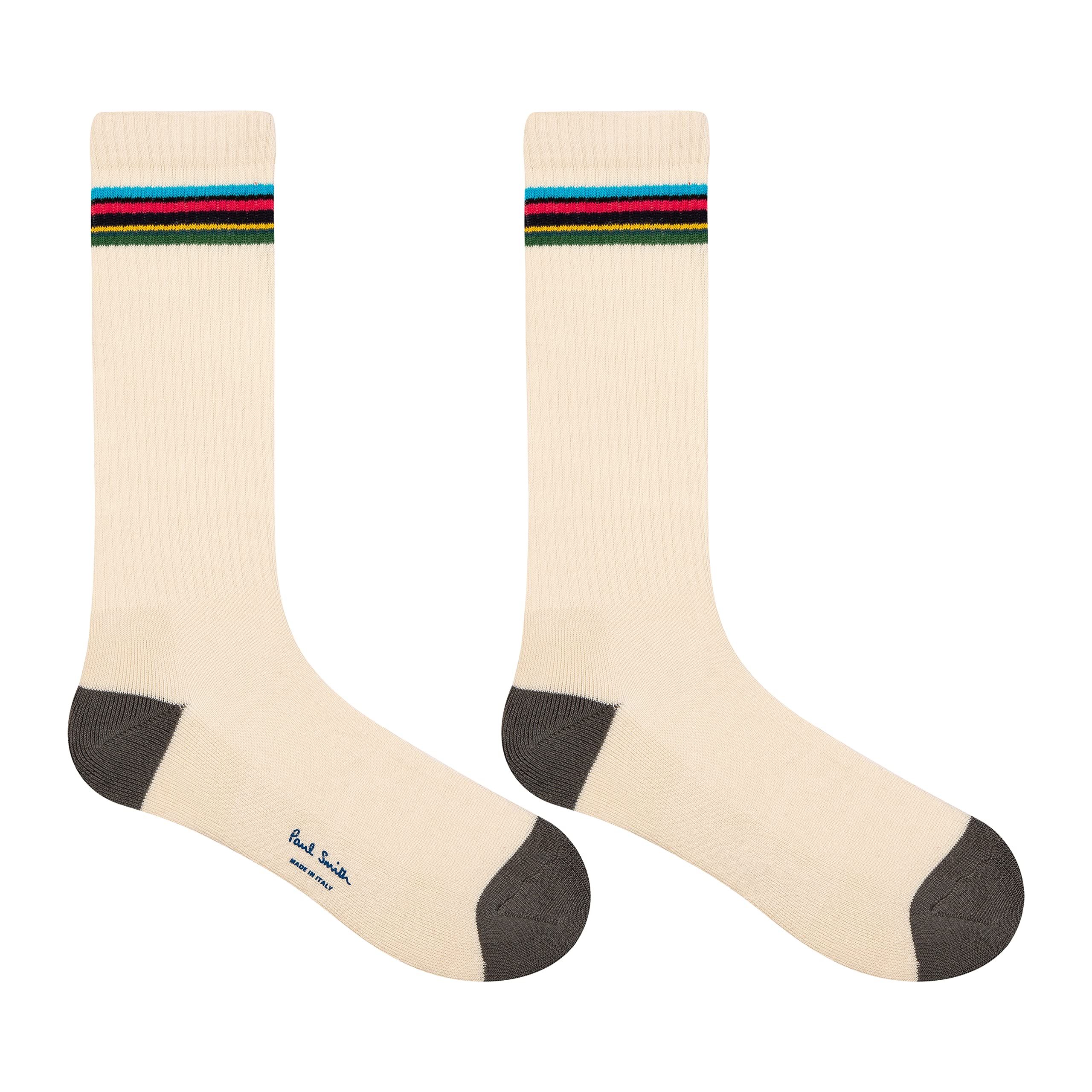 PS Paul Smith Paul Smith MEN SOCK SPORT STRIPE, WHITE, One Size