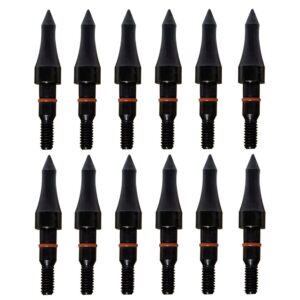 field points arrowheads 100 grains archery field points, 5/16'' steel screw in archery field tips and broadheads (1 dozen 12 pcs), 2.9*2.3*0.6