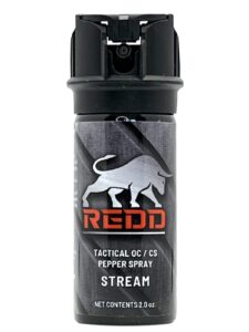 nw self defense products redd, tactical oc/cs pepper spray - flip top stream (2 oz)