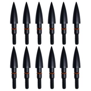 field points arrowheads 100 grains archery field points,5/16" steel screw in archery field tips and broadheads (1 dozen 12 pcs)