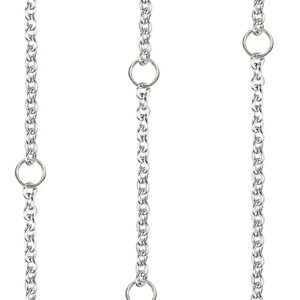 Milacolato 925 Sterling Silver Necklace Extenders 18K White Gold Plated Link Chain Extenders Lobster Clasp Durable Adjustable Extension 1" 2" 3" 4", Silver Set