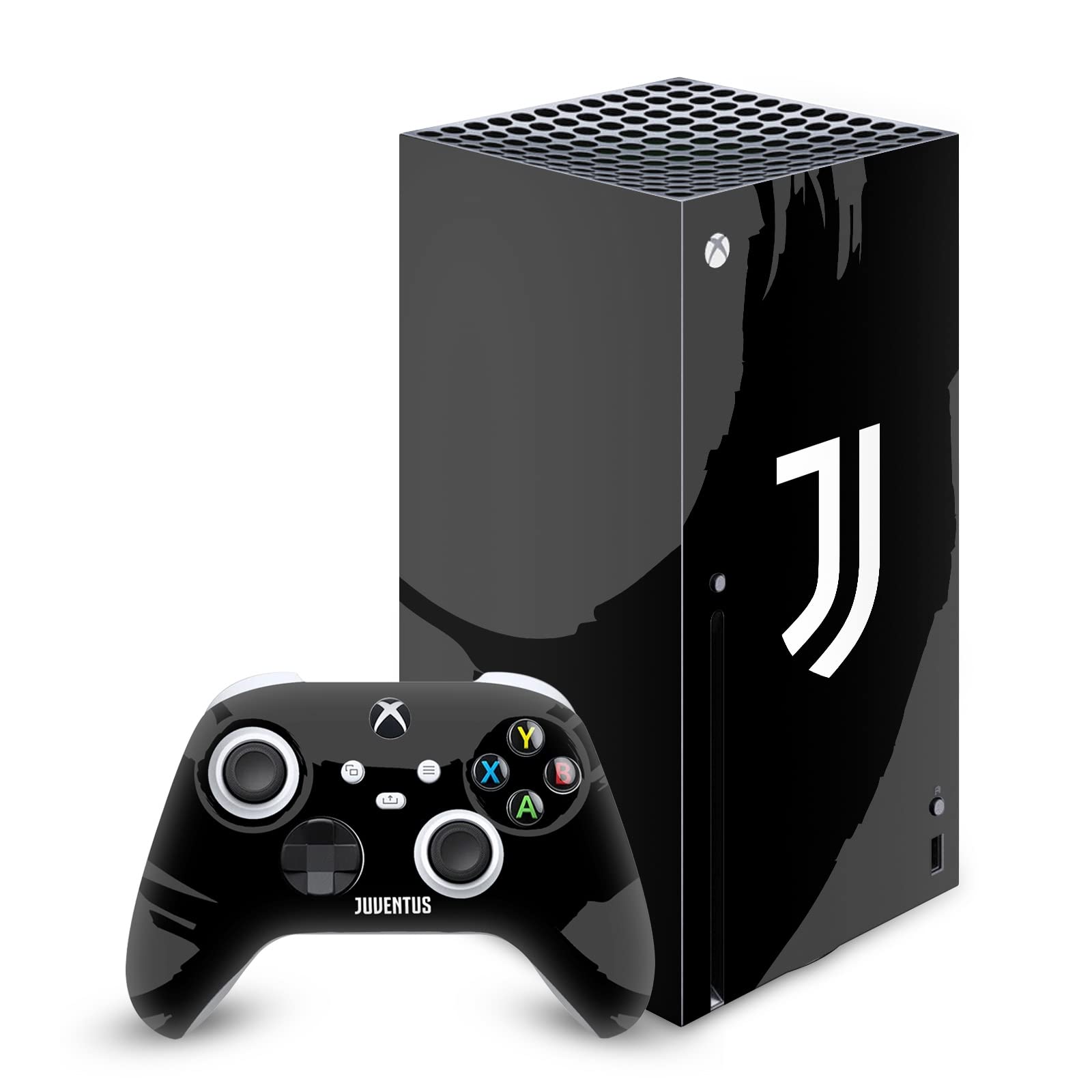 Head Case Designs Officially Licensed Juventus Football Club Sweep Stroke Art Vinyl Sticker Gaming Skin Decal Cover Compatible With Xbox Series X Console and Controller Bundle