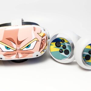 Dragon Prince Anime Eyes Skin for Oculus Quest 2 – VR Headset and 2 Controllers | Protective, Smooth, Laminated Vinyl with Strong Adhesive | Easy Installation and adjustability | Made in The USA