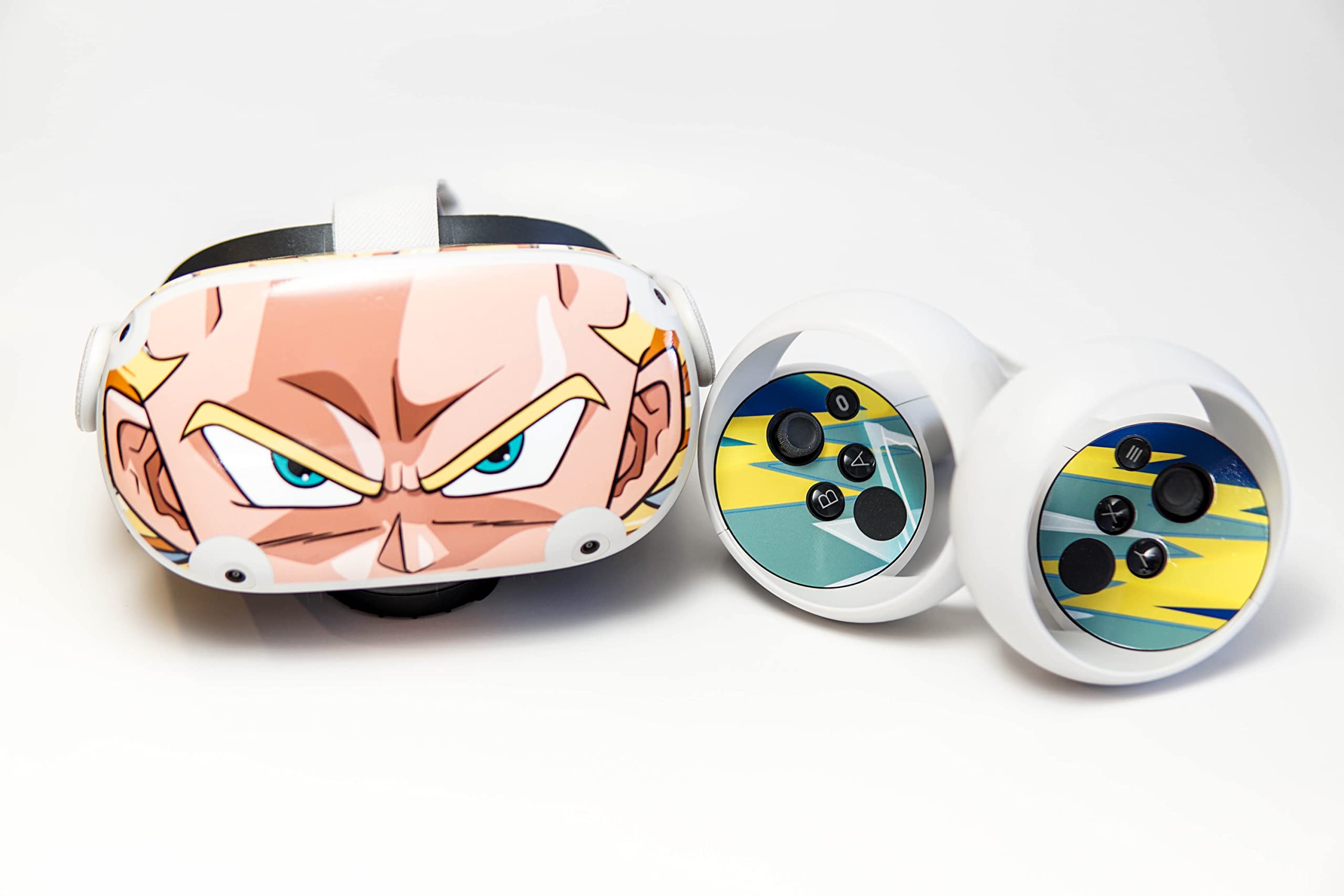 Dragon Prince Anime Eyes Skin for Oculus Quest 2 – VR Headset and 2 Controllers | Protective, Smooth, Laminated Vinyl with Strong Adhesive | Easy Installation and adjustability | Made in The USA