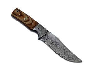 pal 2000 knives dam-6010 handmade damascus steel knife laminate wood with leather sheath