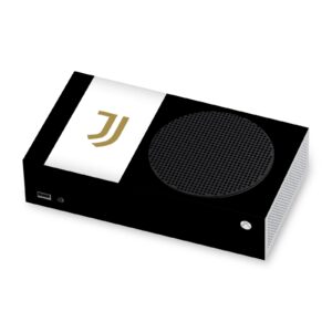 head case designs officially licensed juventus football club black stripes art matte vinyl sticker gaming skin decal cover compatible with xbox series s console