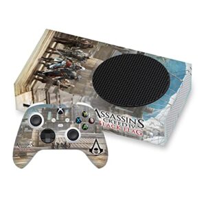 head case designs officially licensed assassin's creed group key art black flag graphics vinyl sticker gaming skin decal cover compatible with xbox series s console and controller bundle