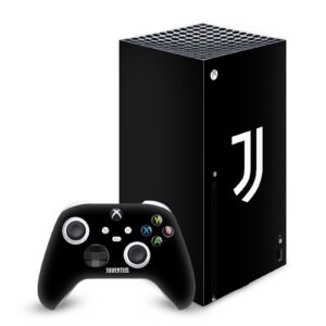 head case designs officially licensed juventus football club logo art matte vinyl sticker gaming skin decal cover compatible with xbox series x console and controller bundle