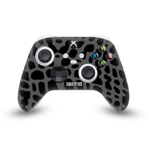 head case designs officially licensed juventus football club animal print art matte vinyl sticker gaming skin decal cover compatible with xbox series x/s controller