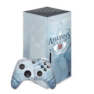 head case designs officially licensed assassin's creed animus iii graphics vinyl sticker gaming skin decal cover compatible with xbox series x console and controller bundle