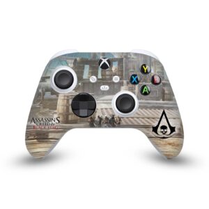 head case designs officially licensed assassin's creed group key art black flag graphics vinyl sticker gaming skin decal cover compatible with xbox series x/s controller