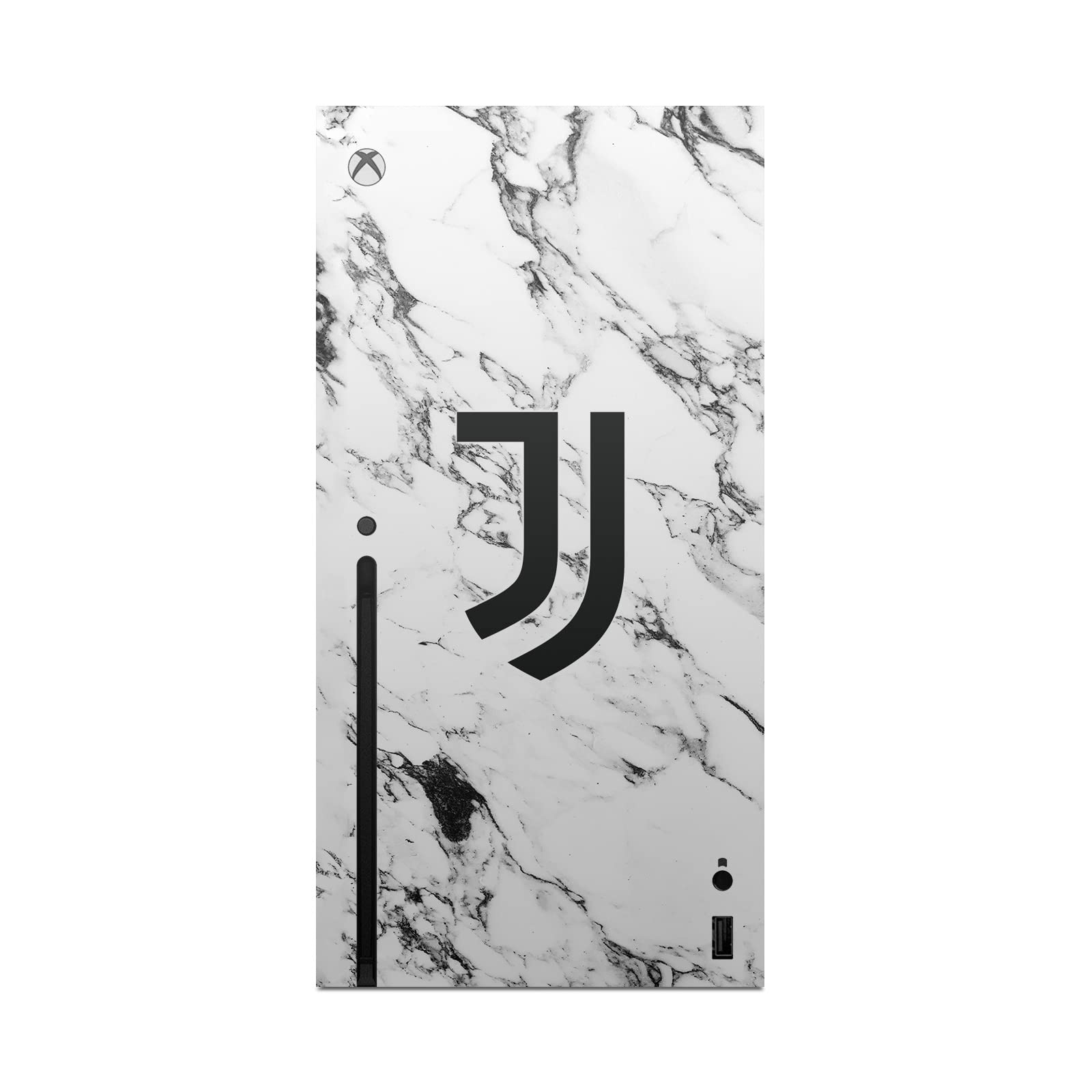 Head Case Designs Officially Licensed Juventus Football Club White Marble Art Vinyl Sticker Gaming Skin Decal Cover Compatible with Xbox Series X Console and Controller Bundle