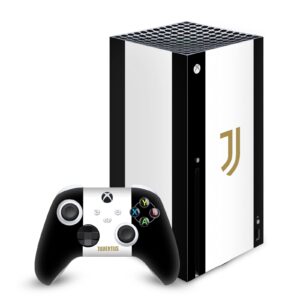 head case designs officially licensed juventus football club black stripes art vinyl sticker gaming skin decal cover compatible with xbox series x console and controller bundle