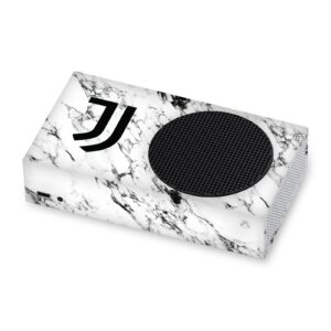 head case designs officially licensed juventus football club white marble art matte vinyl sticker gaming skin decal cover compatible with xbox series s console