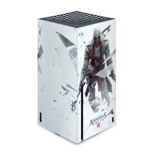 head case designs officially licensed assassin's creed connor iii graphics matte vinyl sticker gaming skin decal cover compatible with xbox series x console