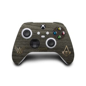 Head Case Designs Officially Licensed Assassin's Creed Wood and Gold Chest Black Flag Graphics Vinyl Sticker Gaming Skin Decal Cover Compatible with Xbox Series S Console and Controller Bundle