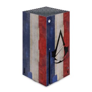 head case designs officially licensed assassin's creed flag of france unity key art vinyl sticker gaming skin decal cover compatible with xbox series x console