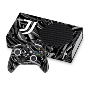 head case designs officially licensed juventus football club abstract brush art matte vinyl sticker gaming skin decal cover compatible with xbox series s console and controller bundle