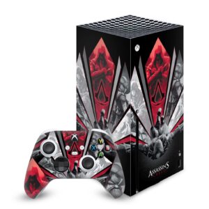 head case designs officially licensed assassin's creed leap of faith graphics vinyl sticker gaming skin decal cover compatible with xbox series x console and controller bundle