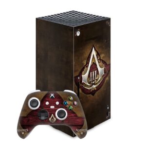 head case designs officially licensed assassin's creed freedom edition iii graphics vinyl sticker gaming skin decal cover compatible with xbox series x console and controller bundle