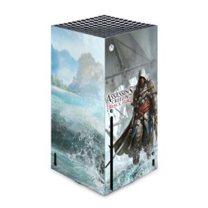 head case designs officially licensed assassin's creed edward kenway key art black flag graphics matte vinyl sticker gaming skin decal cover compatible with xbox series x console