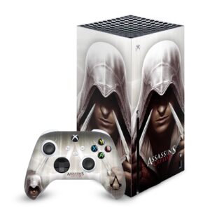 head case designs officially licensed assassin's creed ezio ii graphics vinyl sticker gaming skin decal cover compatible with xbox series x console and controller bundle