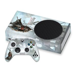 head case designs officially licensed assassin's creed edward kenway key art black flag graphics vinyl sticker gaming skin decal cover compatible with xbox series s console and controller bundle