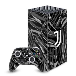 head case designs officially licensed juventus football club abstract brush art matte vinyl sticker gaming skin decal cover compatible with xbox series x console and controller bundle