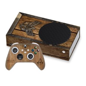 head case designs officially licensed assassin's creed wood and metal chest black flag graphics matte vinyl sticker gaming skin decal cover compatible with xbox series s console and controller bundle