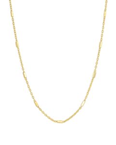 gorjana women's tatum necklace, 18k gold plated, link bar chain