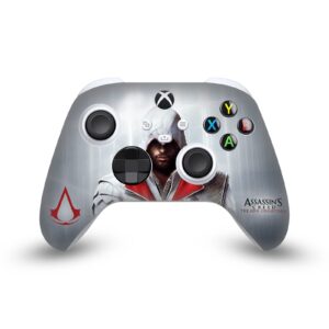 head case designs officially licensed assassin's creed master assassin ezio auditore brotherhood graphics matte vinyl sticker gaming skin decal cover compatible with xbox series x/s controller