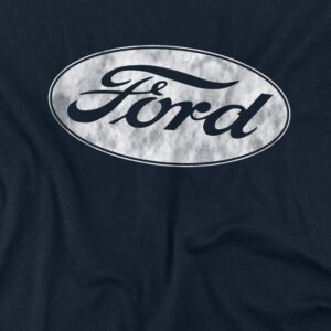 Popfunk Classic Ford Logo Unisex Adult T Shirt,Navy, X-Large