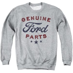 popfunk classic ford genuine parts unisex adult crewneck sweatshirt,athletic heather, x-large