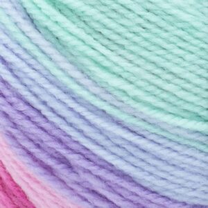 Lion Brand Yarn - Ice Cream - 3 Pack with Needle Gauge (Ube)