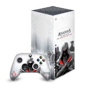 head case designs officially licensed assassin's creed cover art brotherhood graphics vinyl sticker gaming skin decal cover compatible with xbox series x console and controller bundle