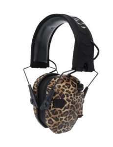 walker's razor slim electronic muff - leopard print