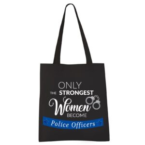 vamsii female police officer gifts police tote bag policewoman gift police academy gifts police graduation gifts shopping bag (police officer tote)