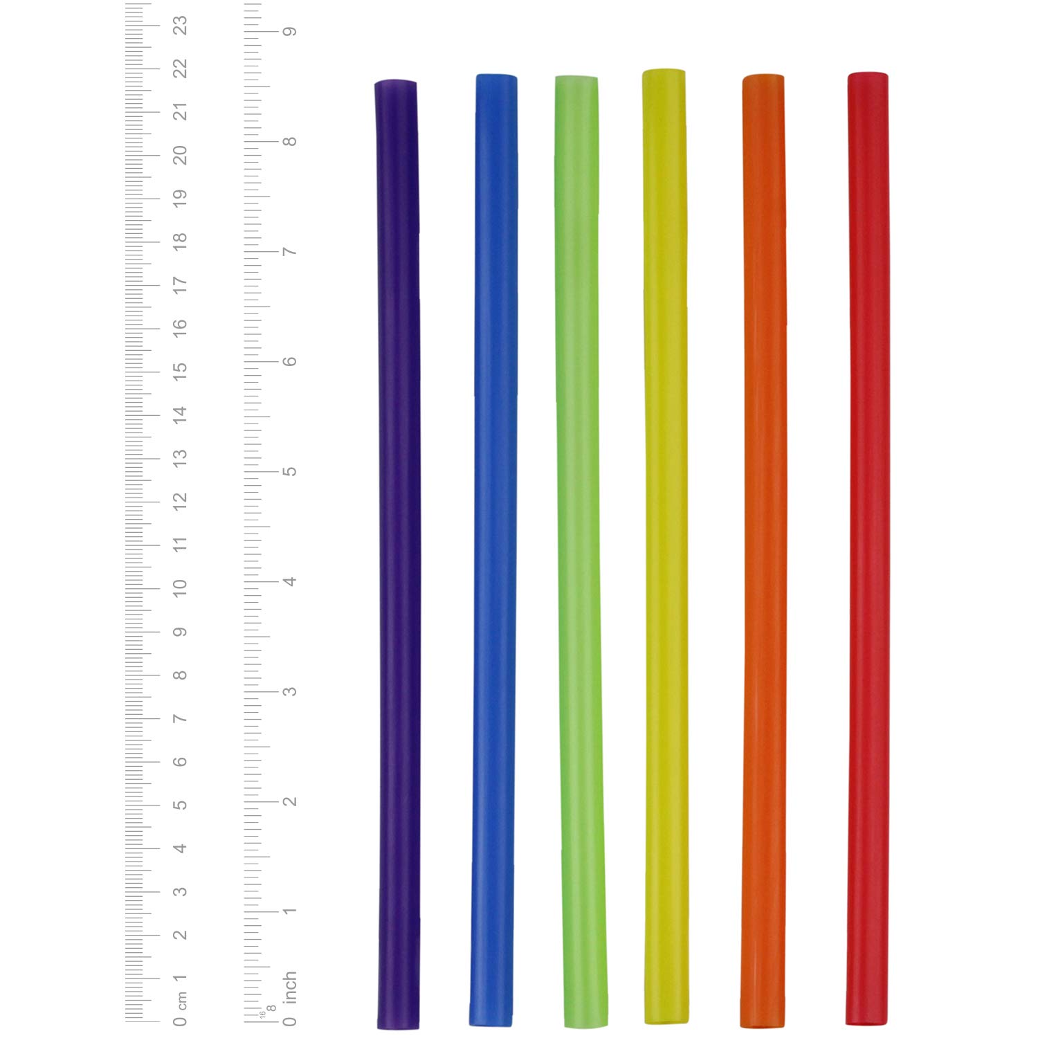 Comfy Package [Case of 3,000] 10 mm Jumbo Smoothie Straws, 8.5" High Plastic Boba Straws, Milkshake Straws - Assorted Colors